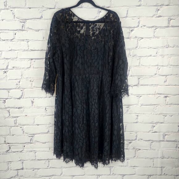 torrid | Dresses | Torrid Dress Womens 26 Black Lace Cut Out Romantic ...